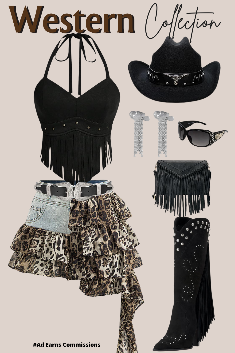 Western Baddie Aesthetic – Leopard Print Cowgirl Outfit ...