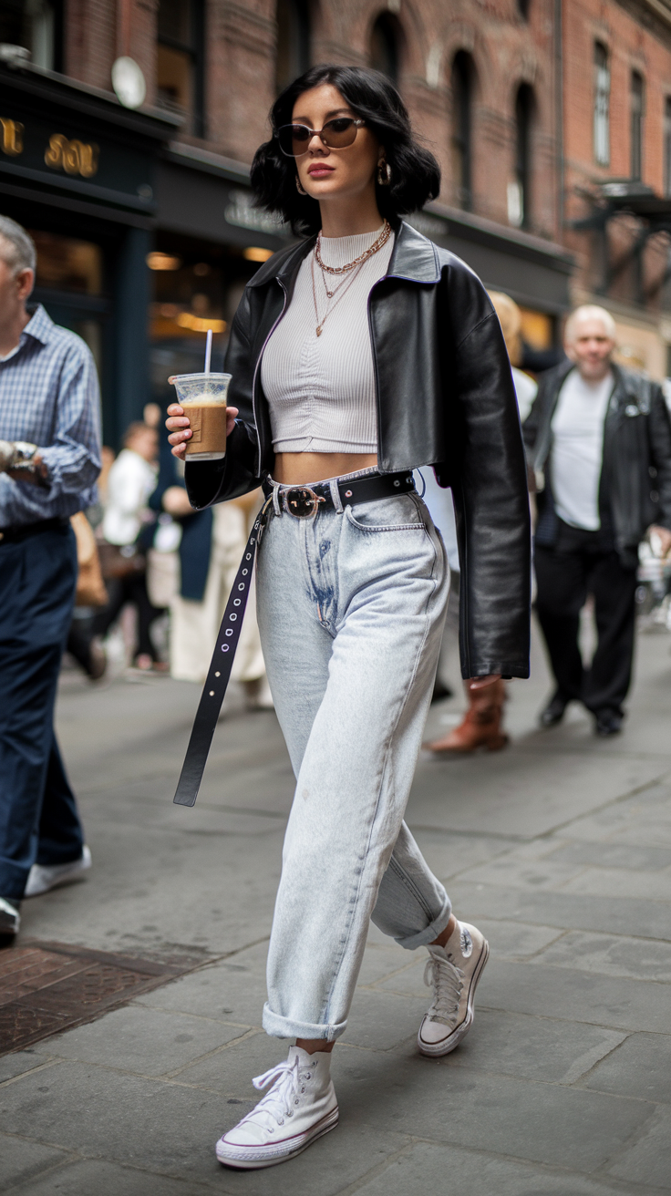 Leather, Denim & Attitude: The Ultimate Street Chic Look 🖤 ...